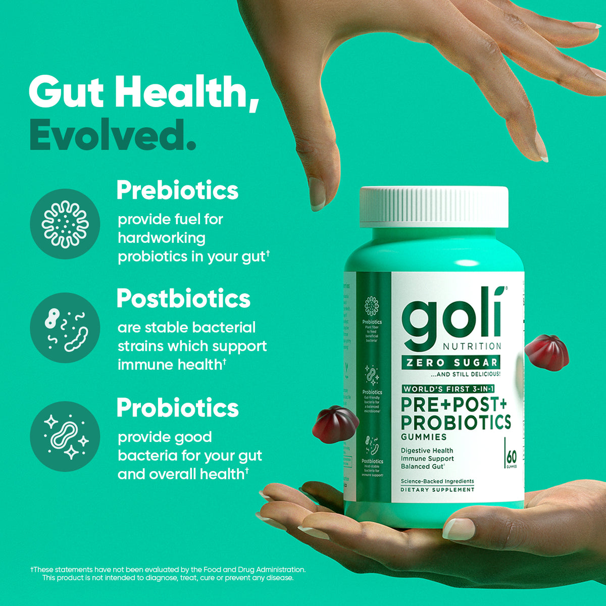 Goli Pre+Post+Probiotics Gummies | Gut & Immune Health Support